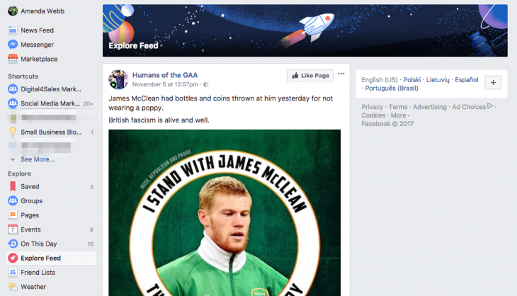 Should We Be Worried about the Facebook Explore Feed?